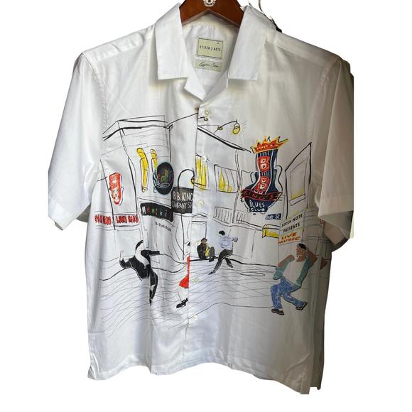 Stitch Note | Shirts | New Stitch Note Mens Beale Street Shirt In White ...